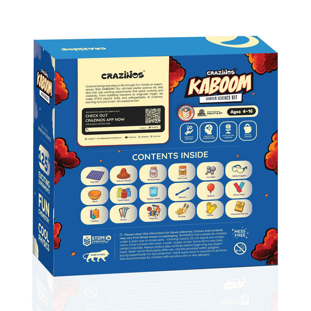 Kaboom Kit for Kids | 125+ Experiments | for Boys and Girls Ages 4–16 ...